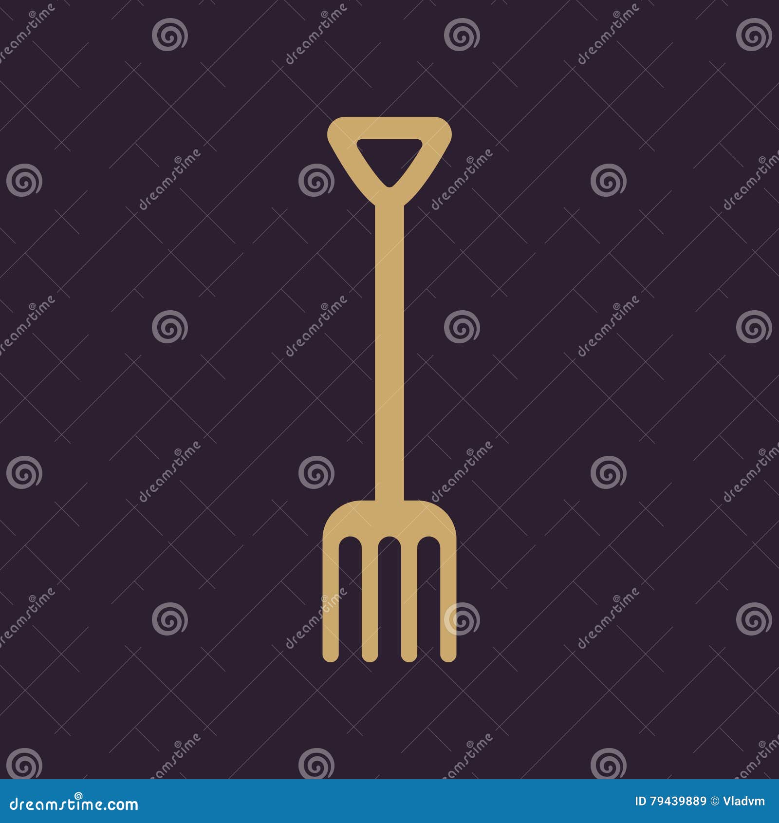 The Pitchfork Icon. Fork Symbol Stock Vector - Illustration of ...