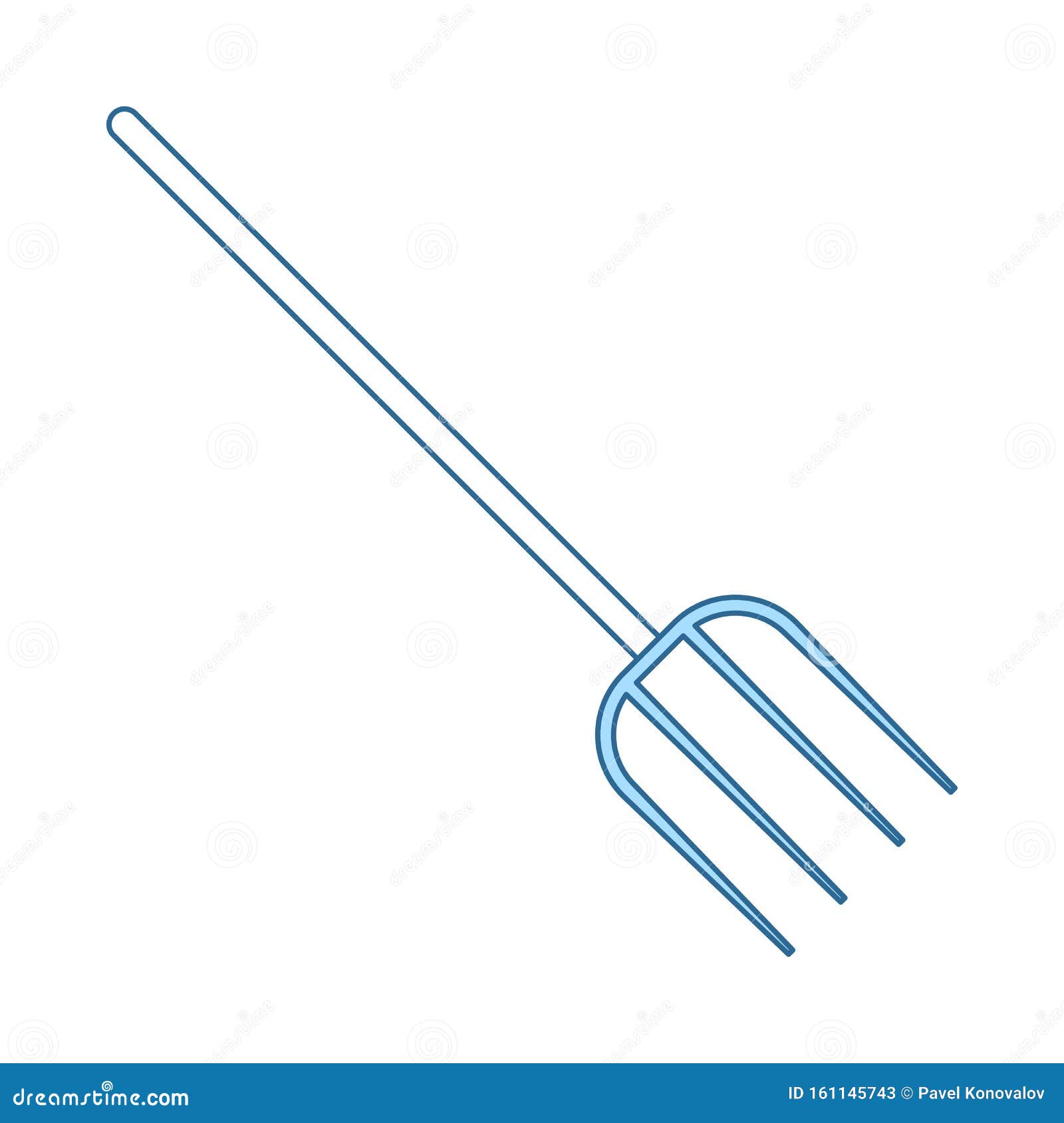 Pitchfork Icon stock vector. Illustration of digging - 161145743