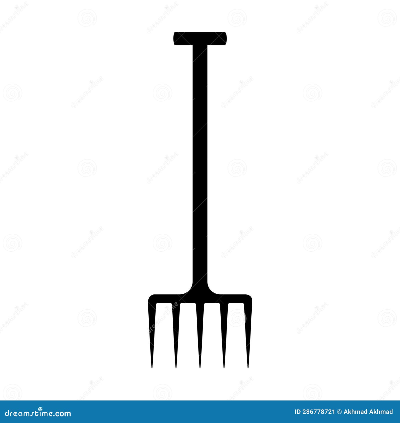 Pitchfork icon stock vector. Illustration of steel, simple - 286778721