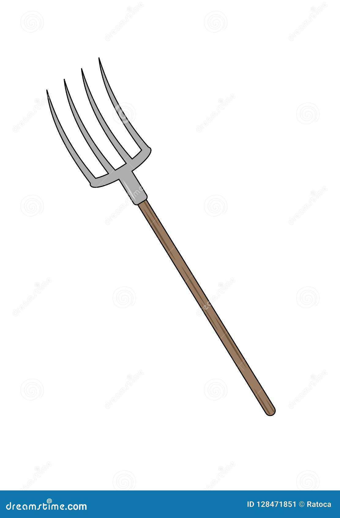 Pitchfork Illustration Design Stock Vector - Illustration of farmer ...