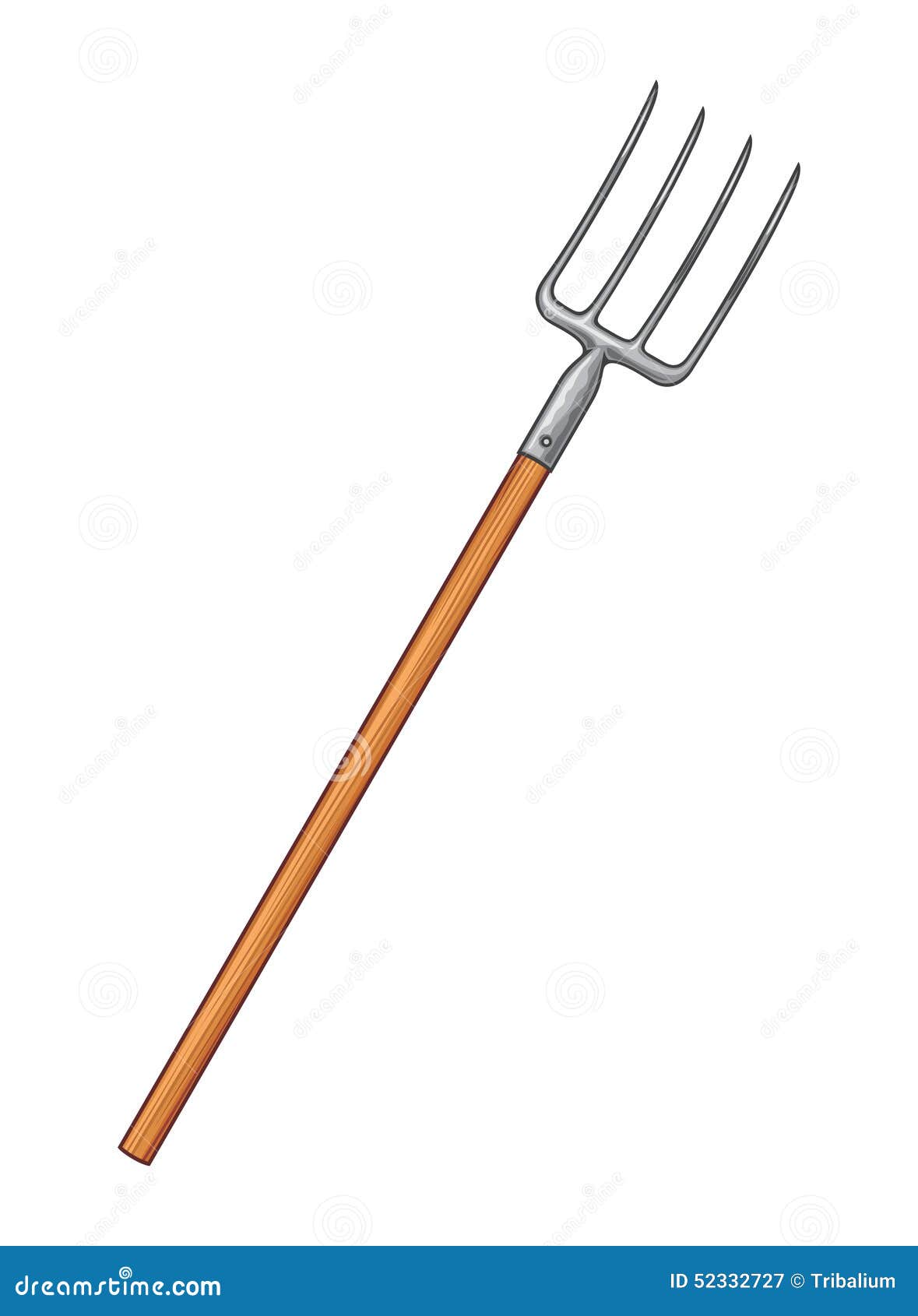 Pitchfork stock vector. Illustration of devil, fork, leaves - 52332727