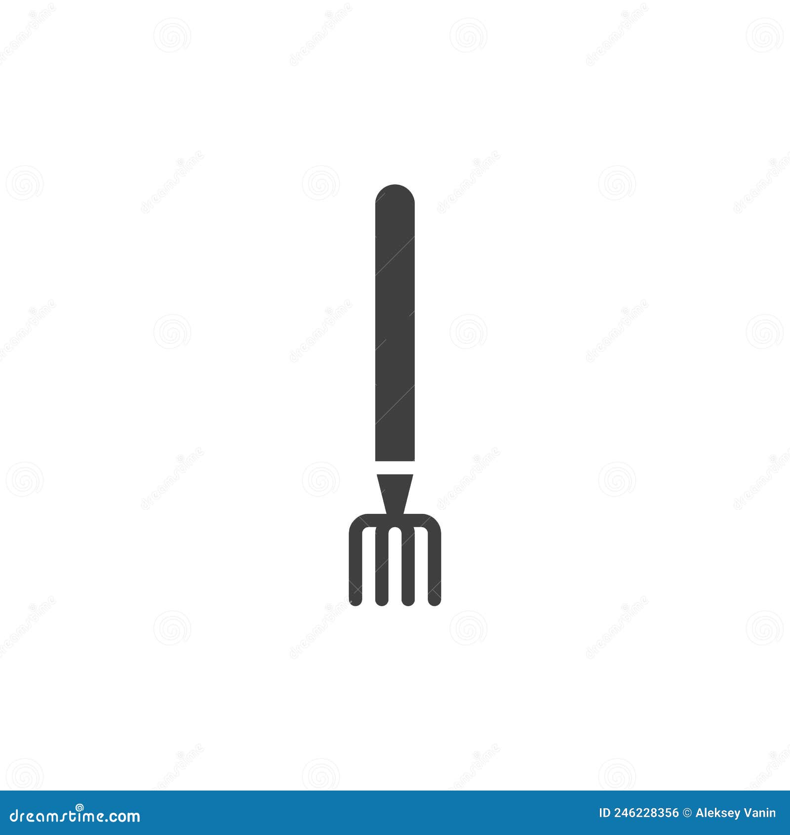 Pitchfork vector icon stock vector. Illustration of logo - 246228356