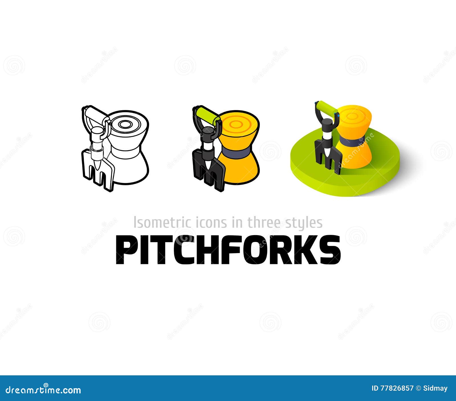 Pitchforks Icon Vector. Garden Tool Illustration Sign. Farm Symbol Or ...