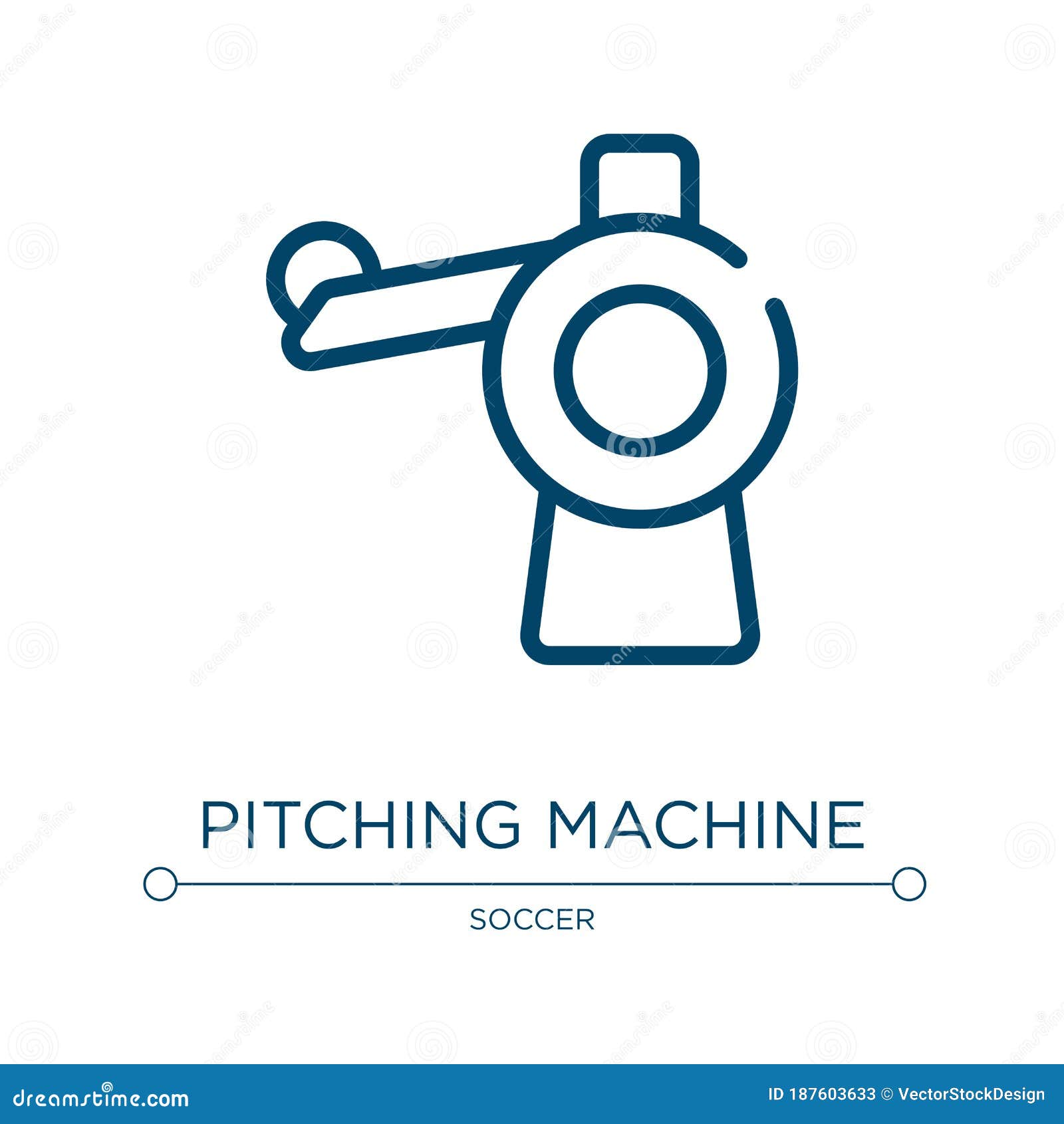 Pitching Machine Icon. Linear Vector Illustration from Baseball ...