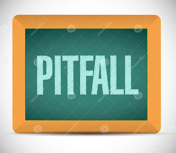 Pitfall Board Sign Illustration Design Stock Illustration ...