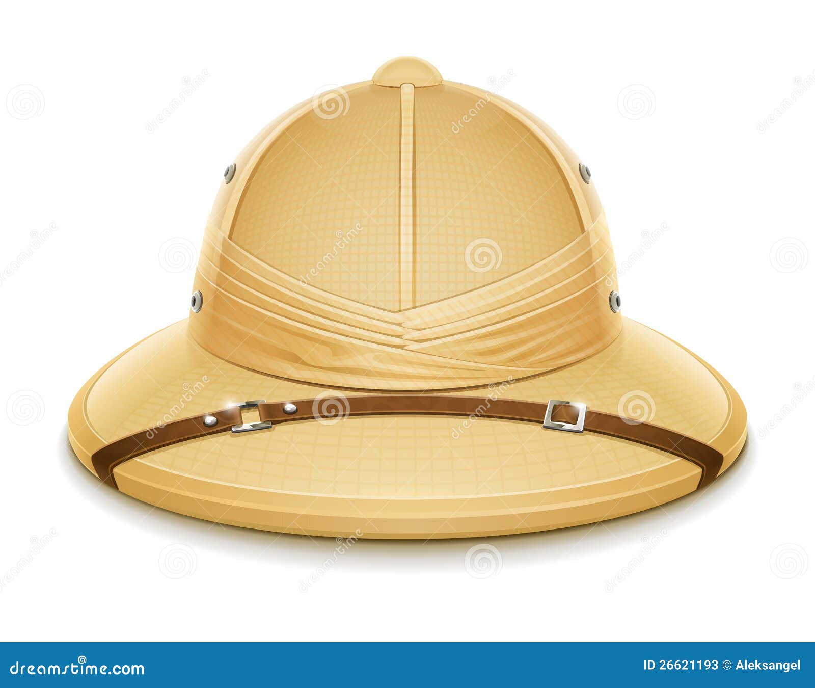 Pith helmet hat for safari stock vector. Illustration of background ...
