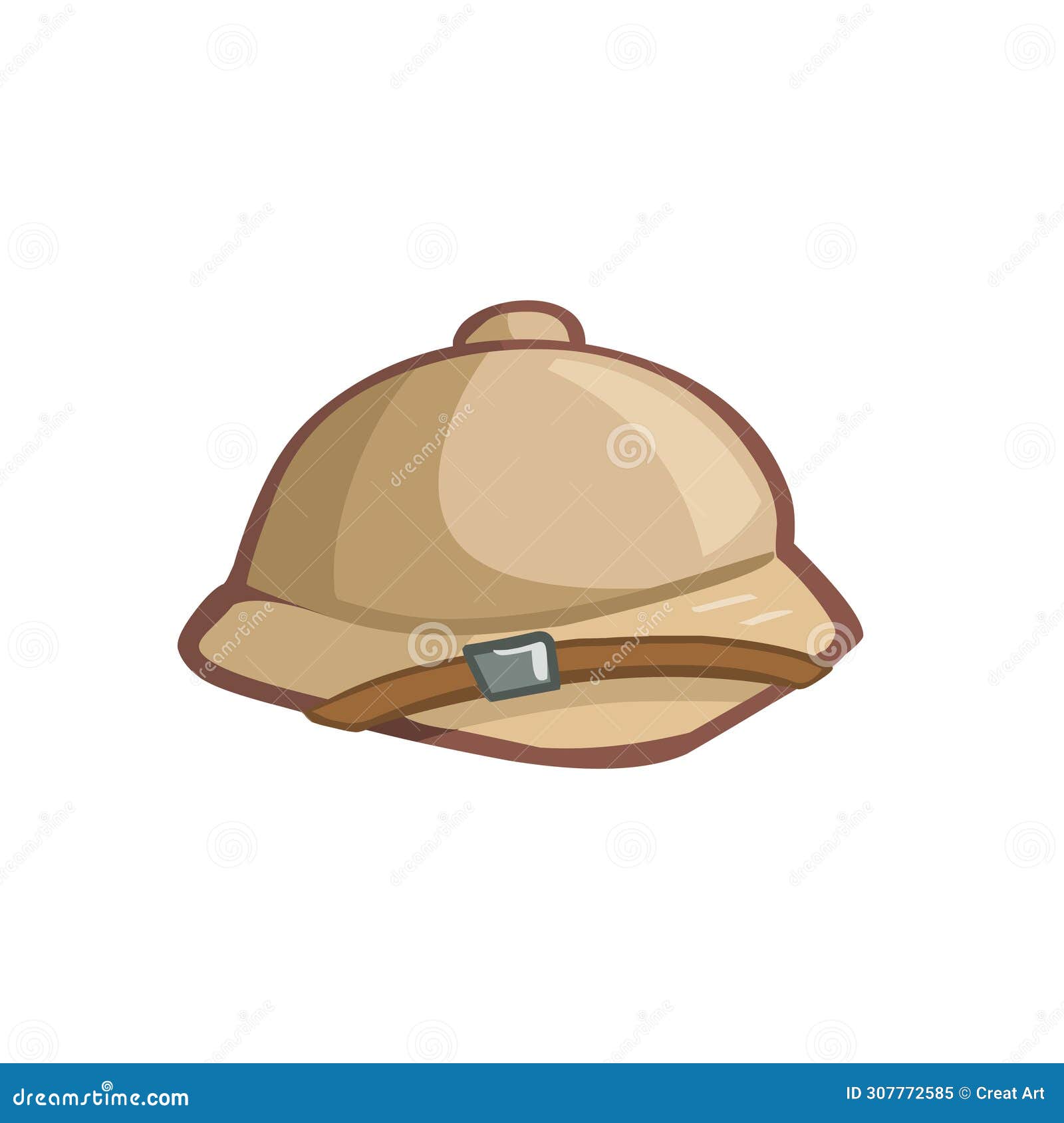 Pith Helmet Vector Illustration Stock Vector - Illustration of brown ...