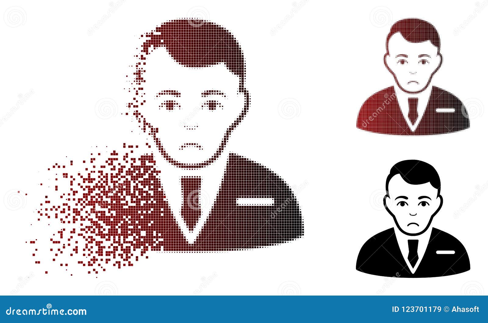 Pitiful Dispersed Pixel Halftone Businessman Icon Stock Vector ... Pitiful Dispersed Pixel Halftone Businessman Icon Stock Vector ...