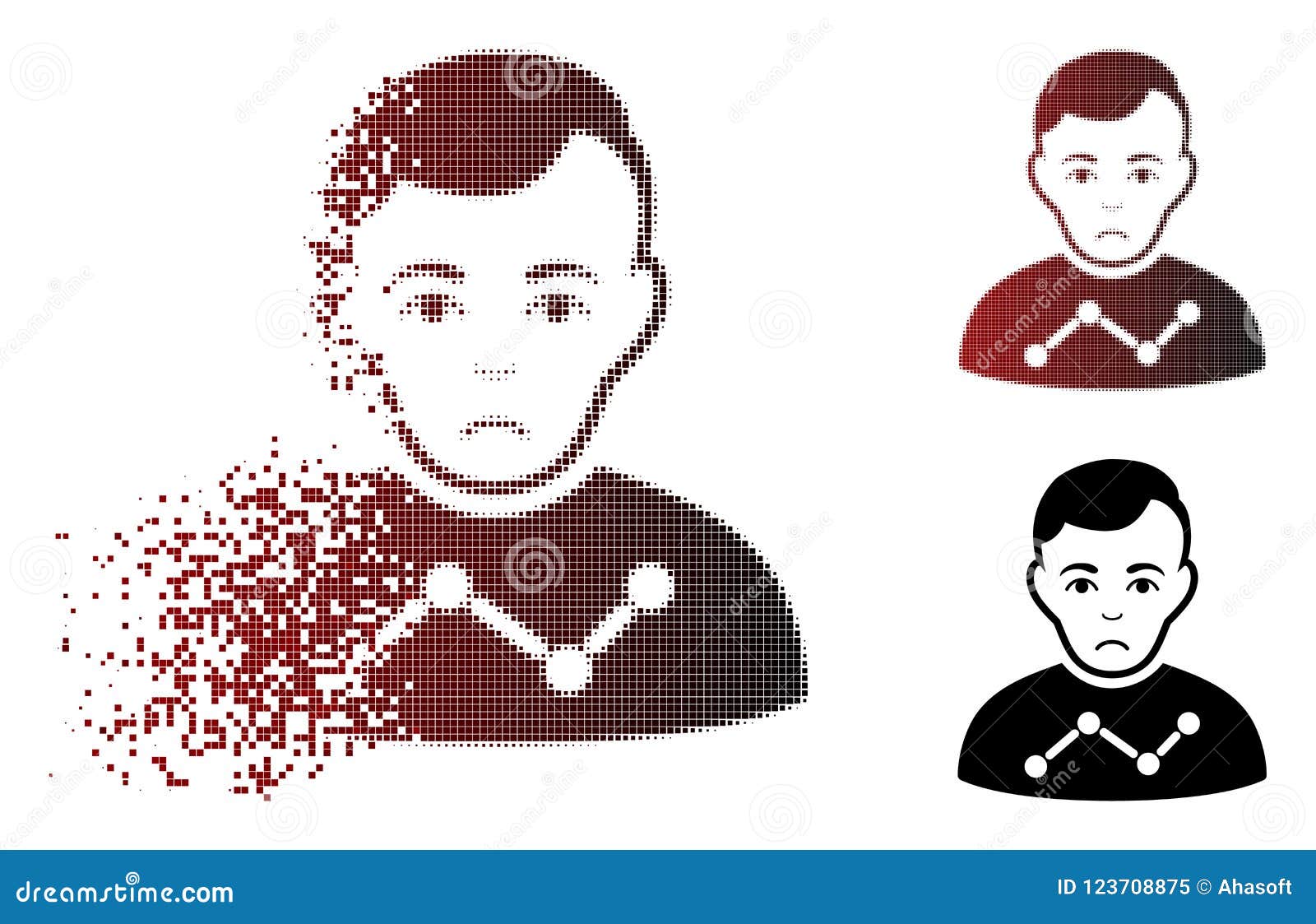 Pitiful Decomposed Pixelated Halftone Crying Boy Icon Cartoon Vector ... Pitiful Decomposed Pixelated Halftone Crying Boy Icon Cartoon Vector ...