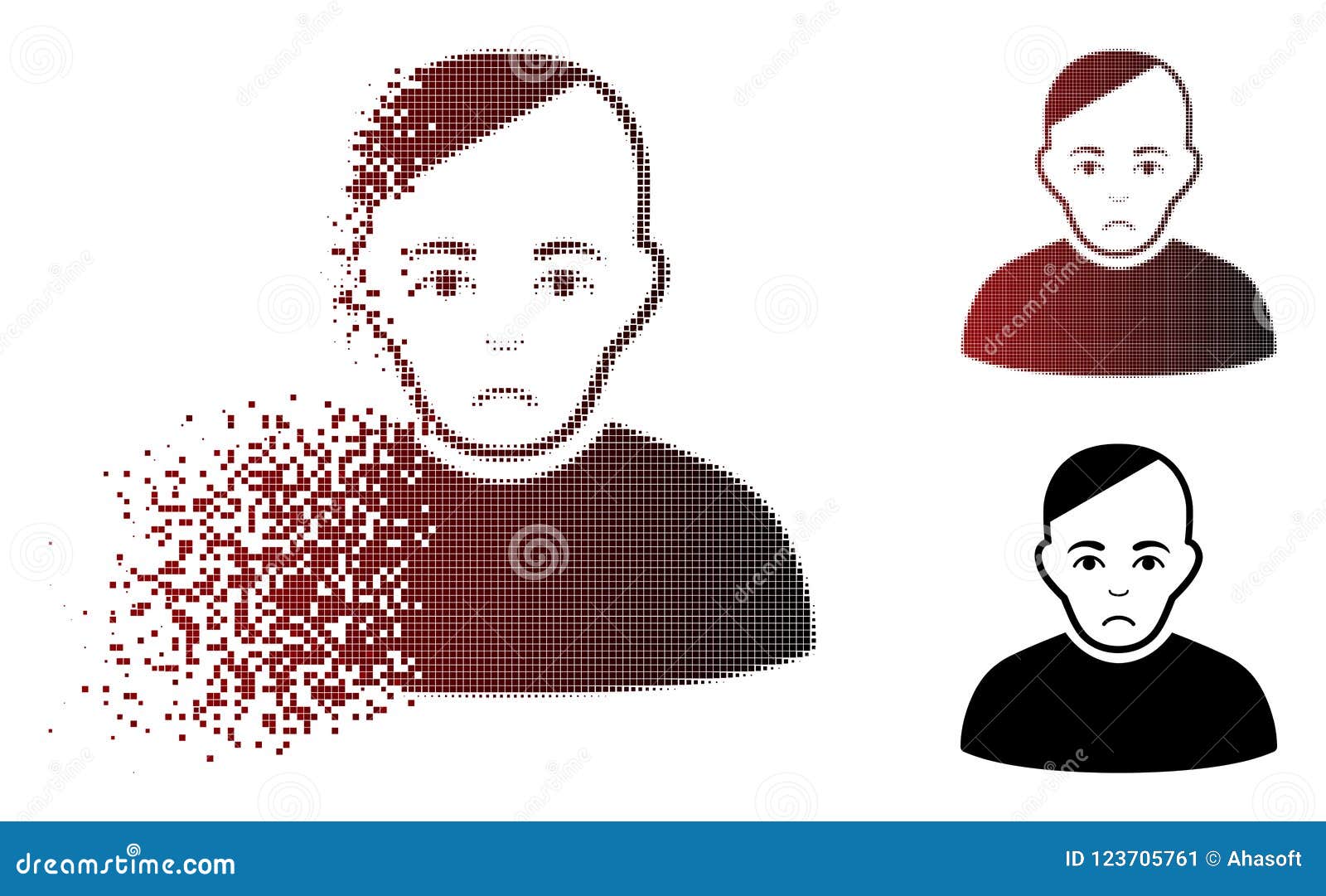 Pitiful Decomposed Pixelated Halftone Crying Boy Icon Cartoon Vector ... Pitiful Decomposed Pixelated Halftone Crying Boy Icon Cartoon Vector ...
