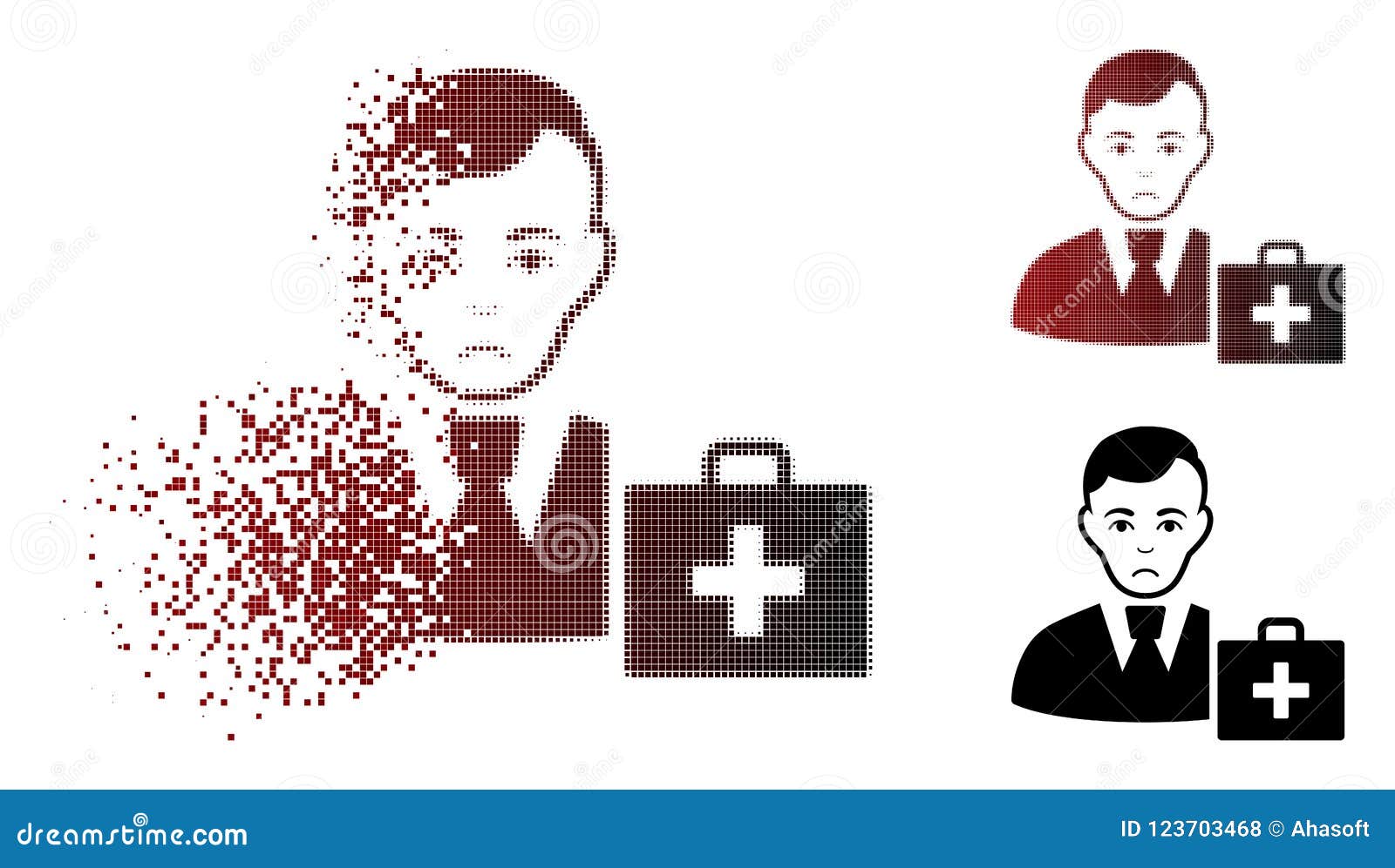 Pitiful Decomposed Pixelated Halftone Crying Boy Icon Cartoon Vector ...