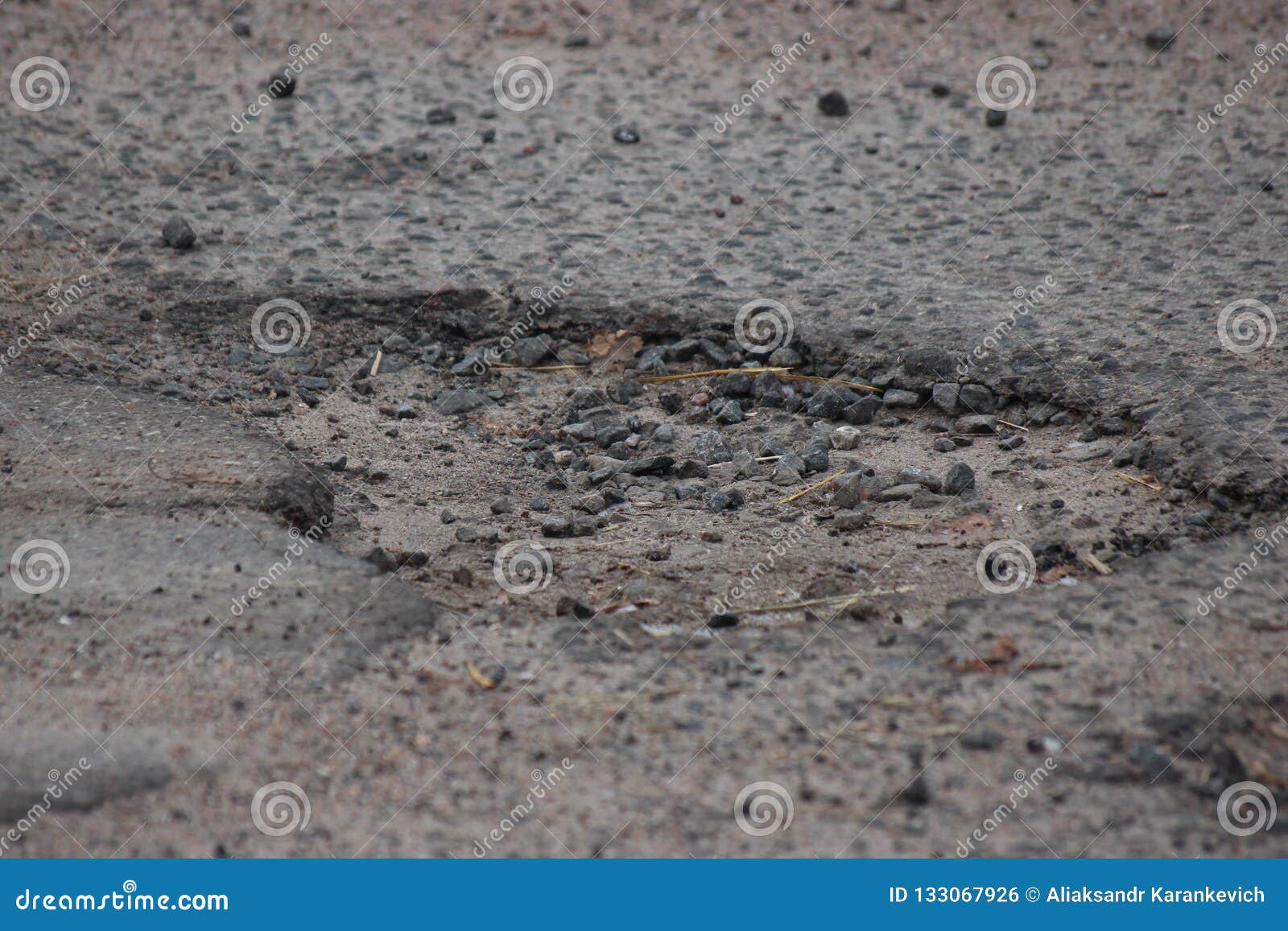 Pits on the Road in the Asphalt.road Repairs, Poor Quality Coverage ...
