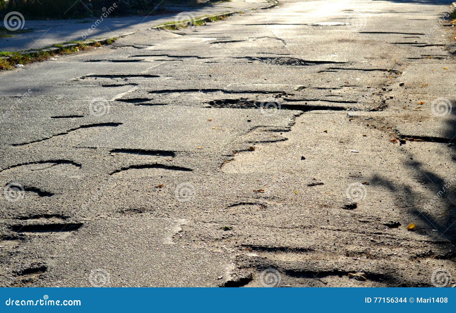 Pits on the Roads of Asphalt Stock Photo - Image of defect, large: 77156344