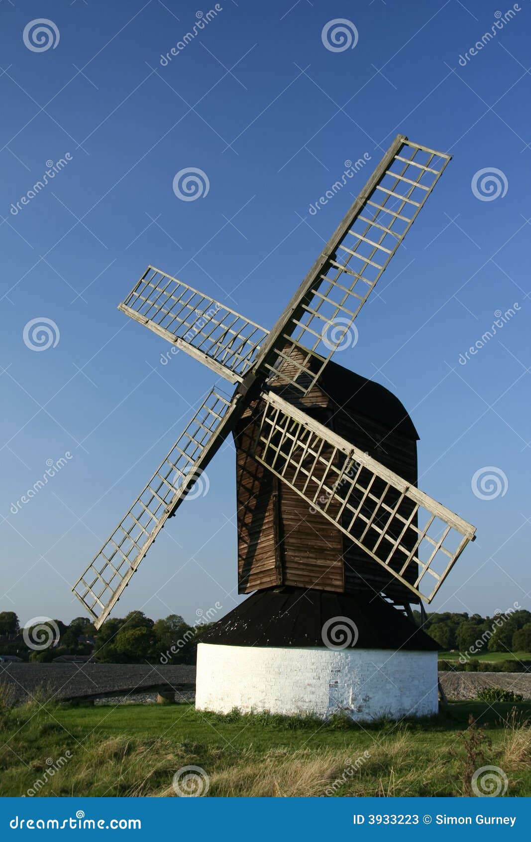 Pitstone Windmill English Countryside Stock Image - Image of ...