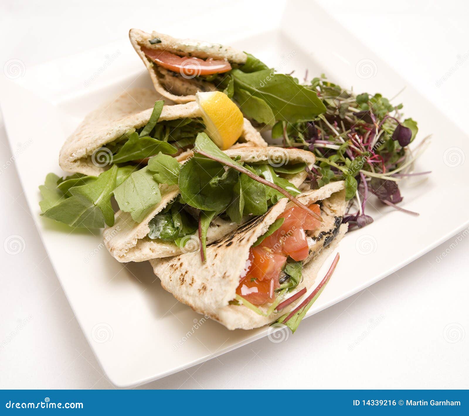 Pitta Bread Filled with a Tuna Salad Stock Photo - Image of chopped ...