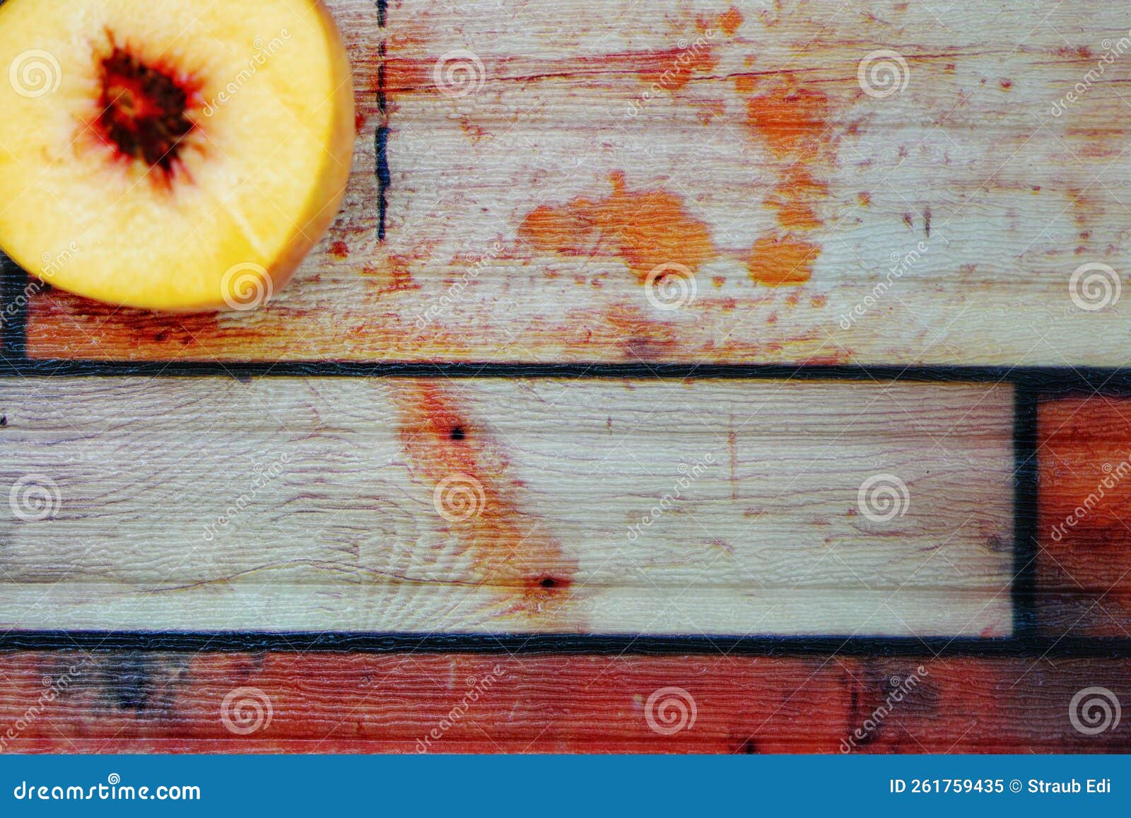 Pitted Peach on a Texture Background Stock Image - Image of autumn ...