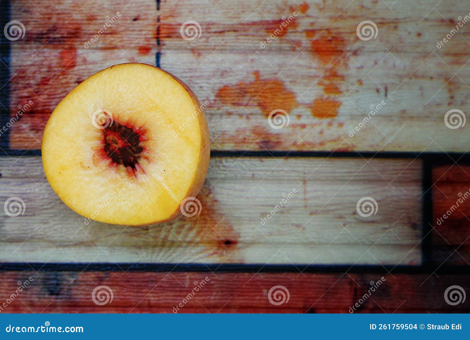 Pitted Peach on a Texture Background Stock Photo - Image of pitted ...