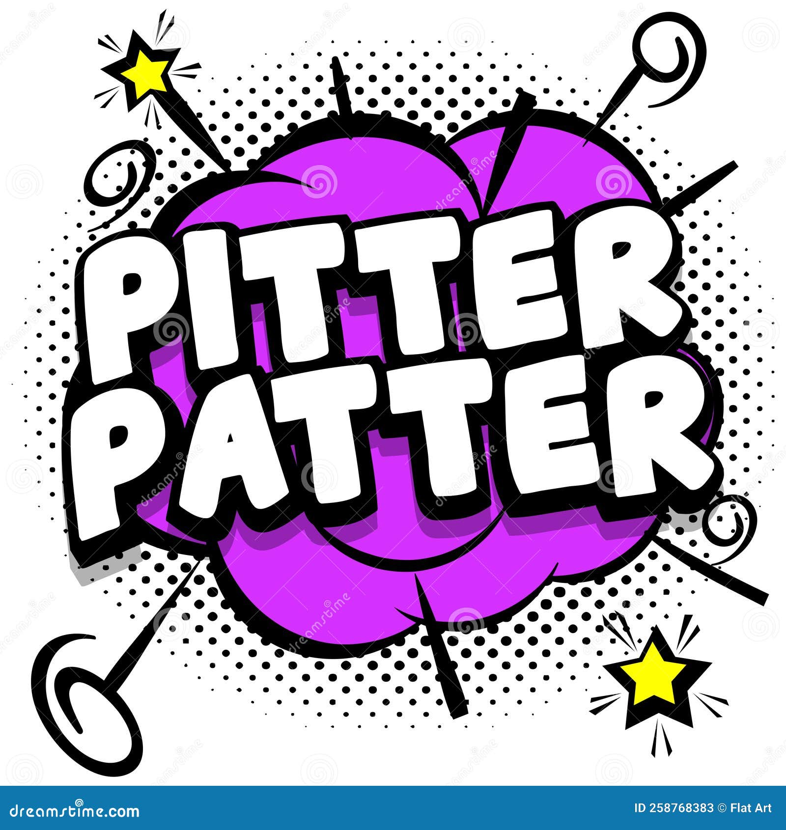 Pitter Patter Comic Bright Template With Speech Bubbles On Colorful Frames Cartoon Vector ...