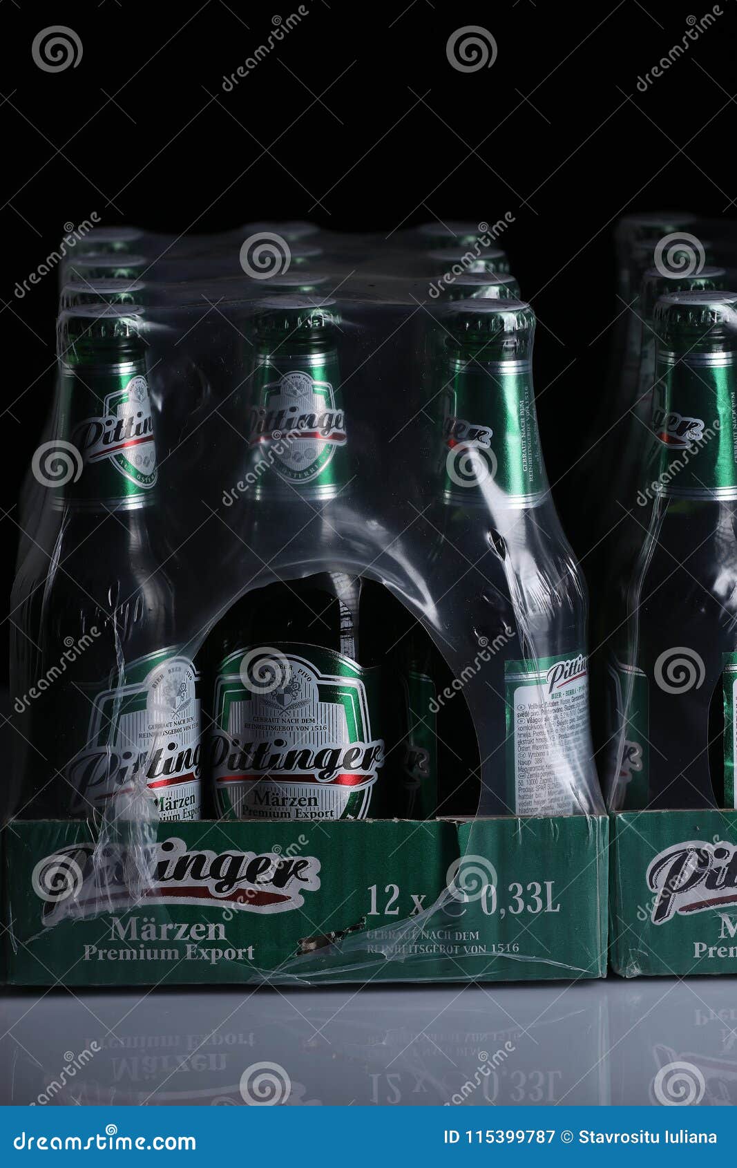 Pittinger premium beer editorial photography. Image of bottles - 115399787