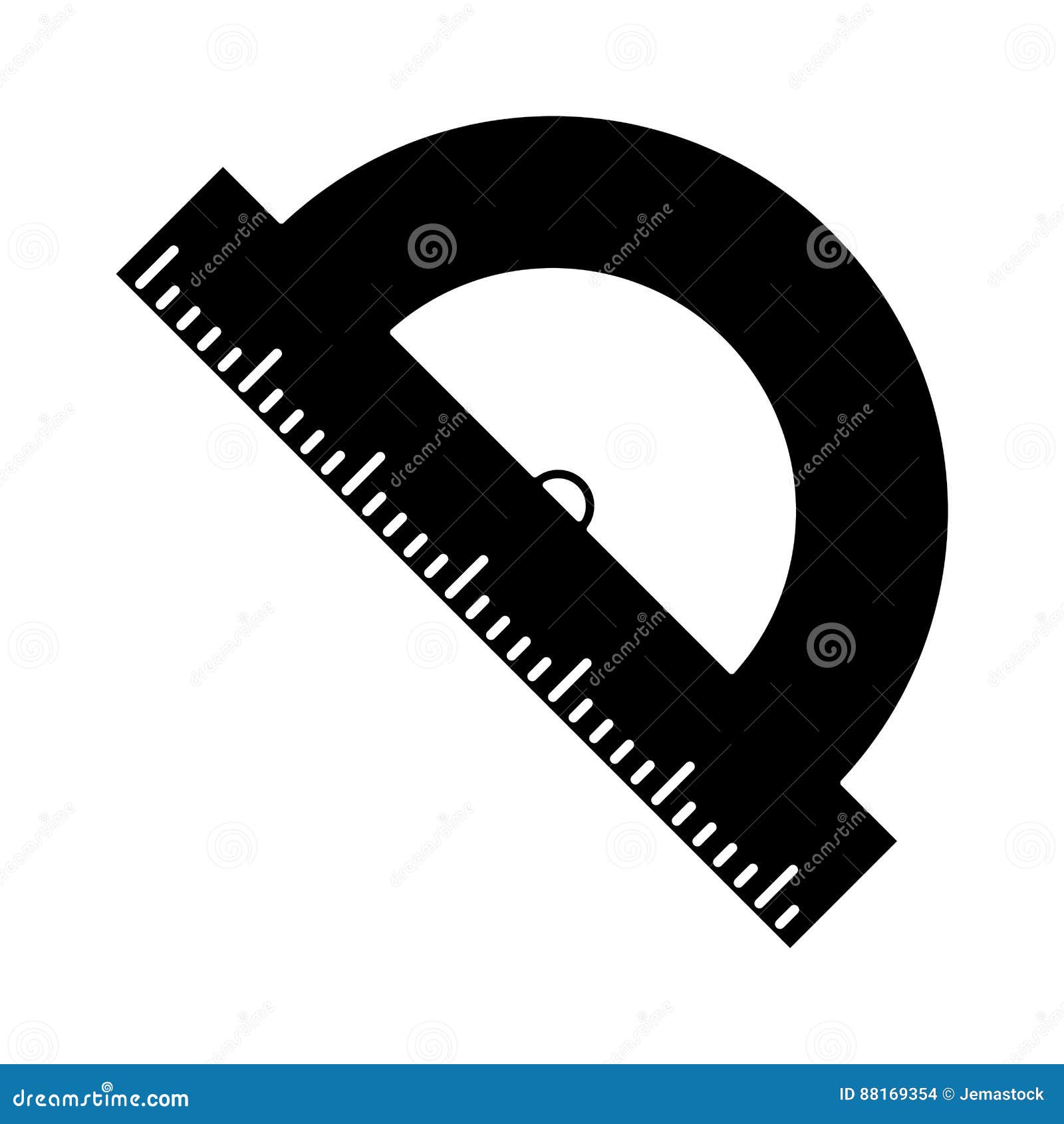 Pittogramma Della Scuola Di Protactor Della Geometria Illustrazione di ...