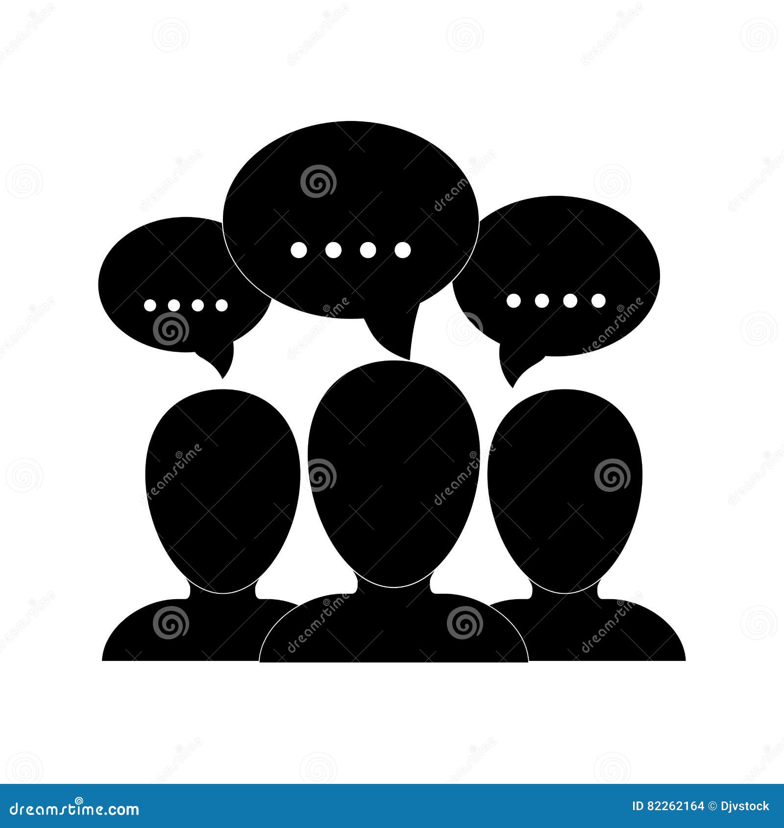 Pittogramma Di Conversazione Della Gente Illustrazione Vettoriale ...