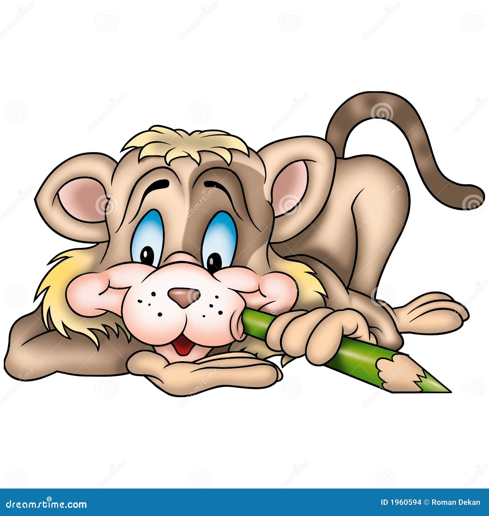 Pittore del gatto illustrazione di stock. Illustrazione di allegro ...