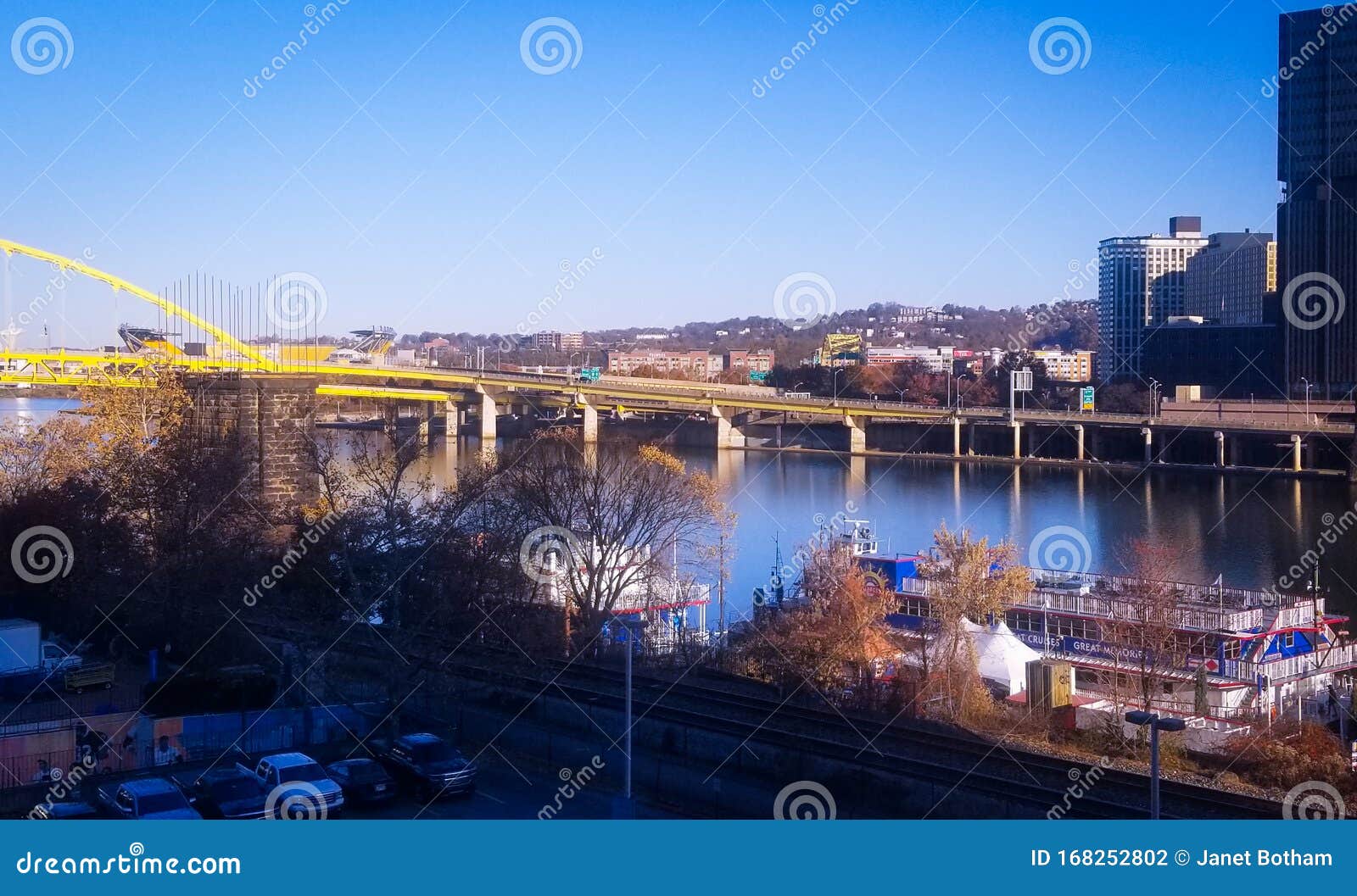 Pittsburgh bridges river editorial photography. Image of bridge - 168252802