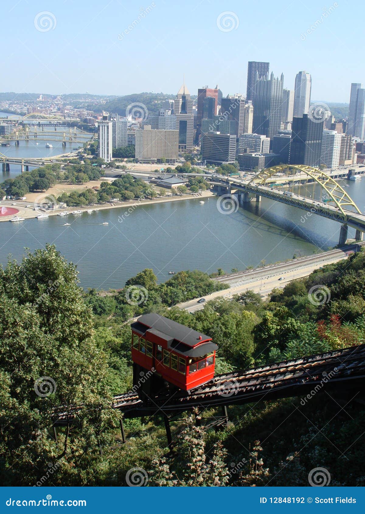 Pittsburgh Golden Triangle stock photo. Image of golden - 12848192