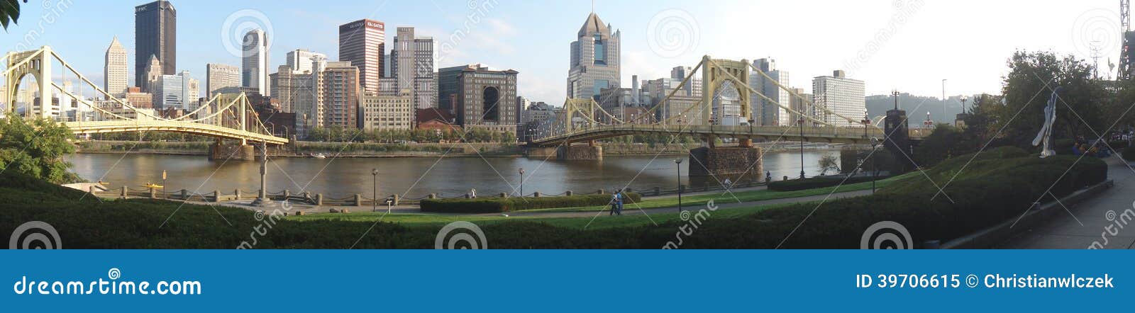 Pittsburgh Panorama editorial image. Image of blue, pittsburgh - 39706615