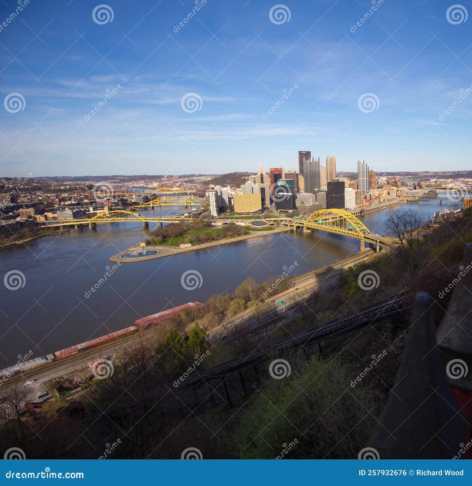 View of Downtown Pittsburgh, Pennsylvania from the Duquesne Incline ...
