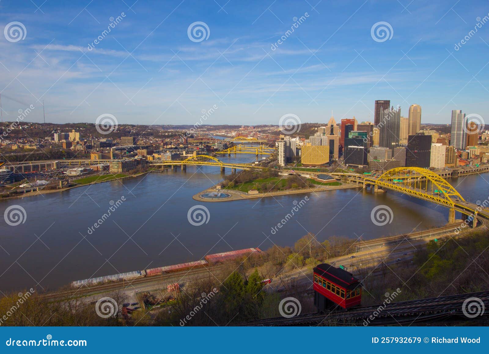 View of Downtown Pittsburgh, Pennsylvania from the Duquesne Incline ...