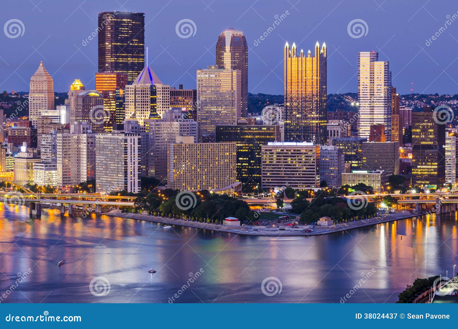Pittsburgh stock image. Image of scene, twilight, scenic - 38024437