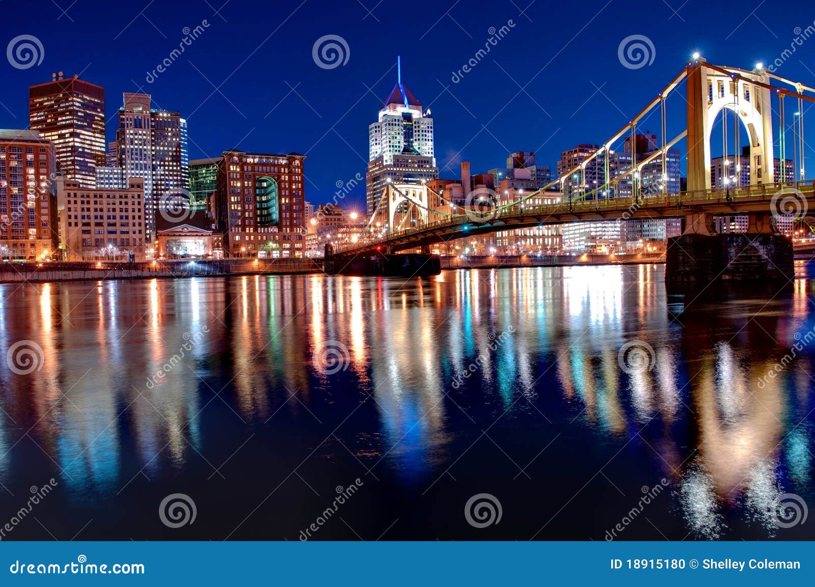 Pittsburgh Skyline at Night Stock Photo - Image of exposure, life: 18915180