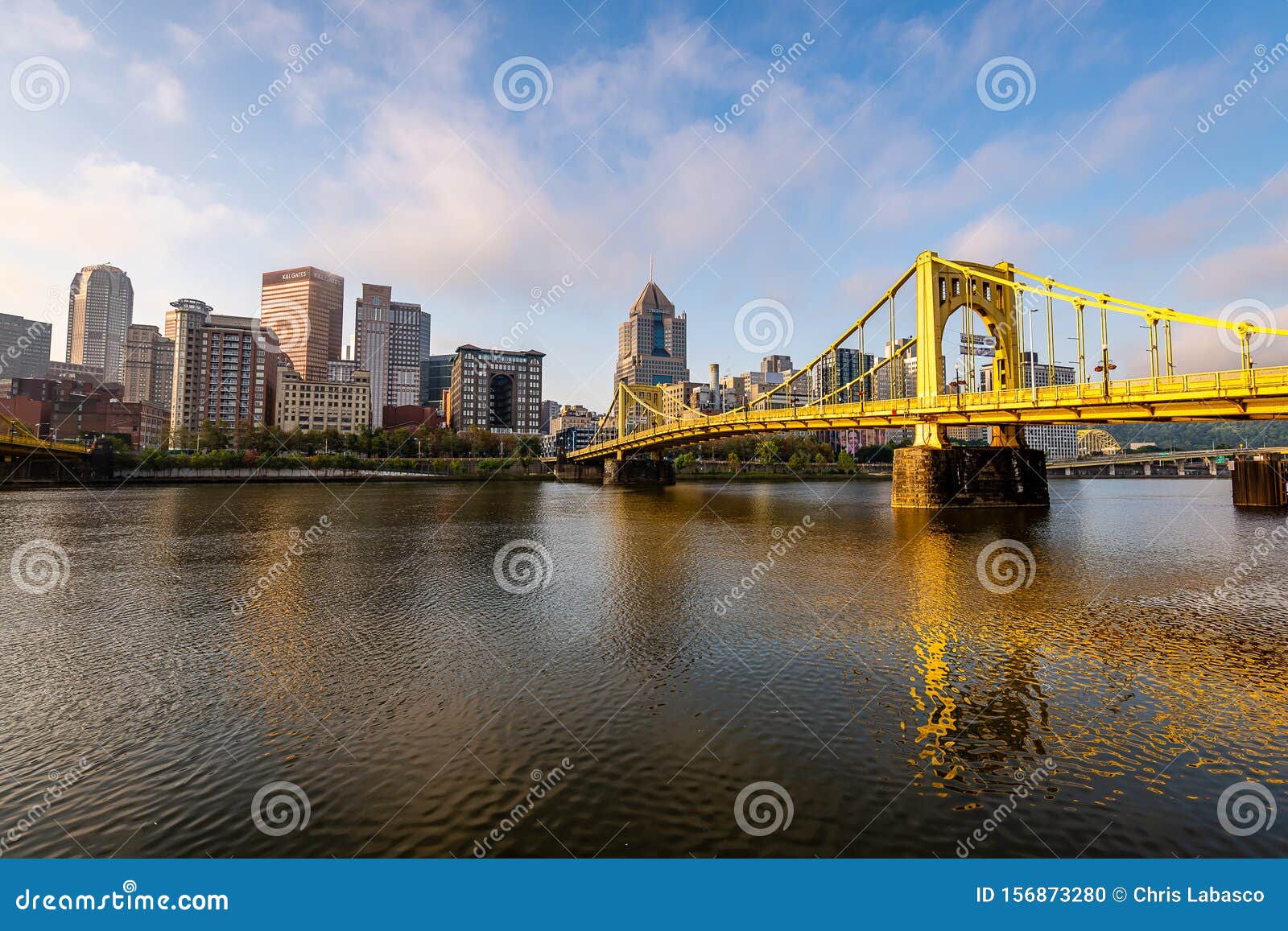 The Pittsburgh Skyline at Sunrise Editorial Image - Image of outdoors ...