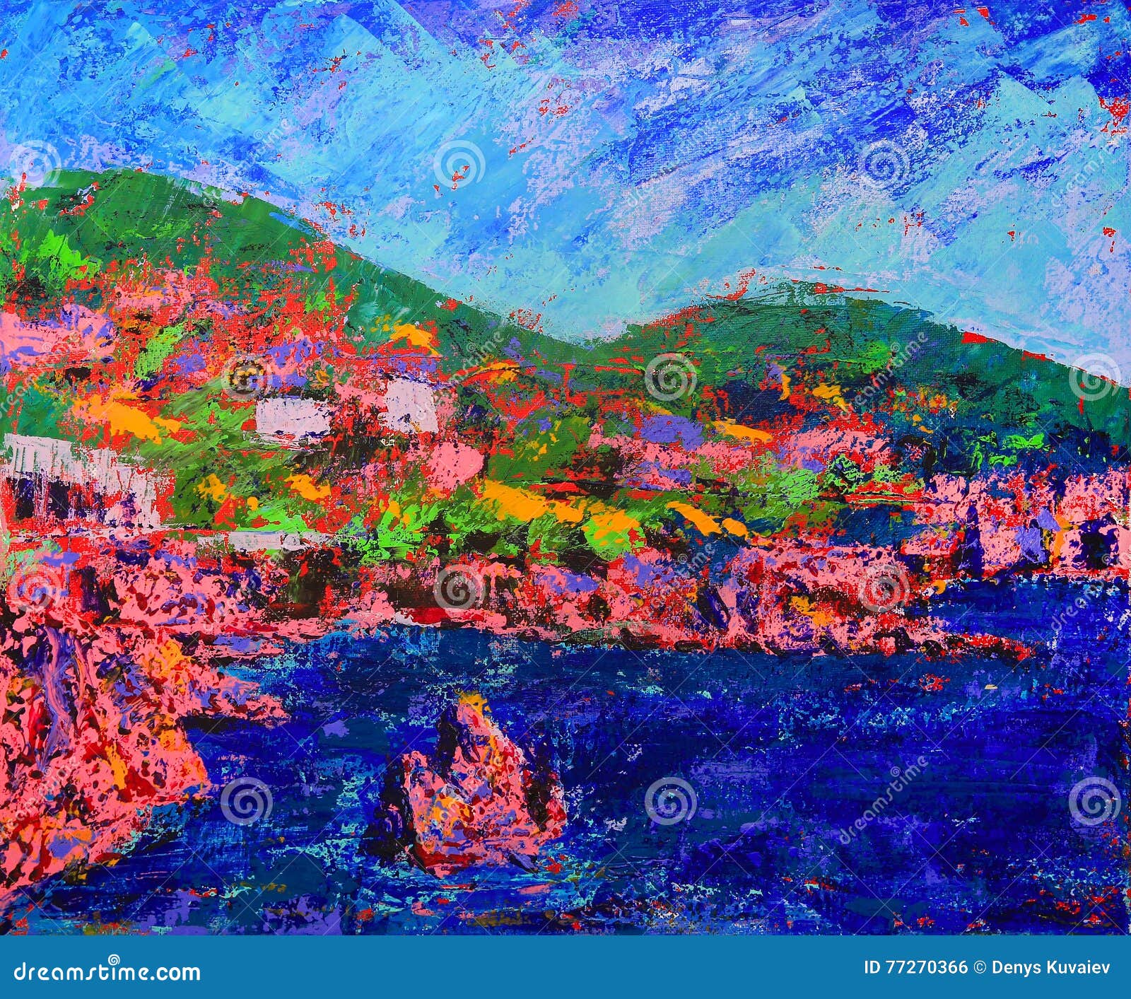 Pittura di arte astratta illustrazione di stock. Illustrazione di ...