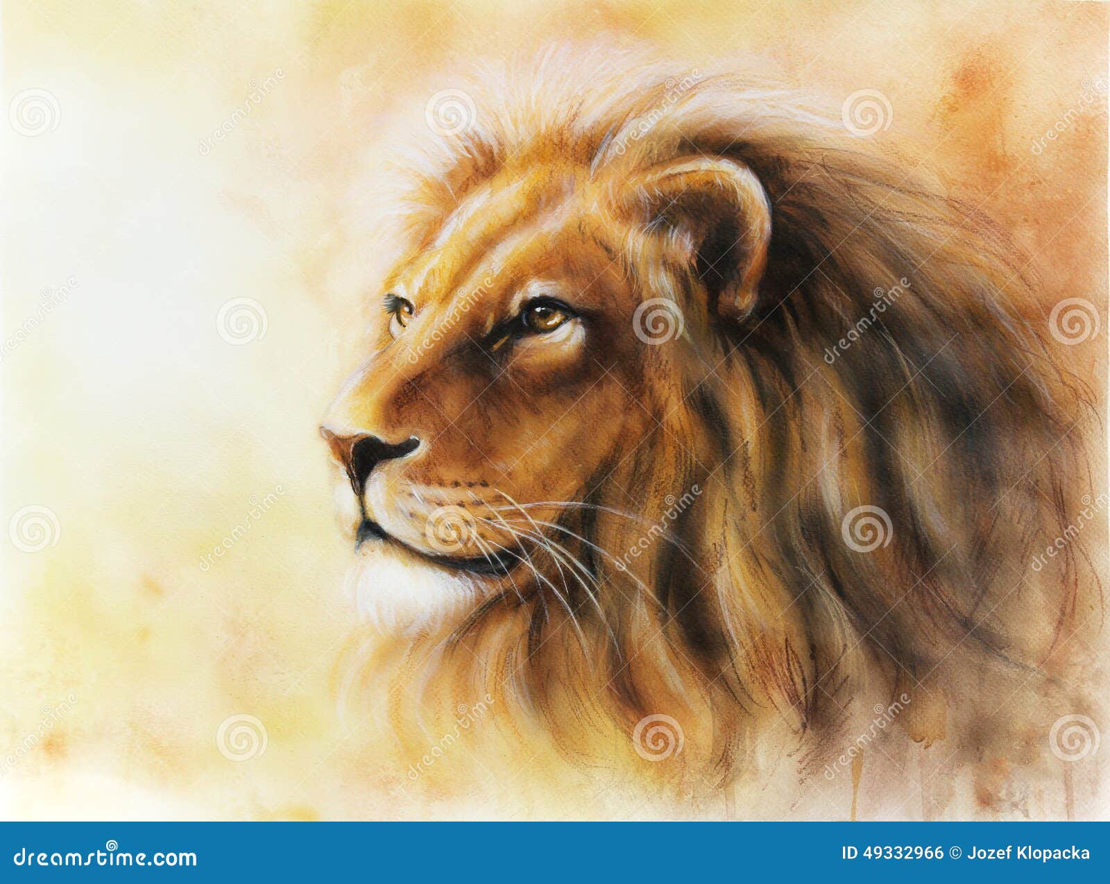 Pittura Di Colore Del Leone Illustrazione di Stock - Illustrazione di ...