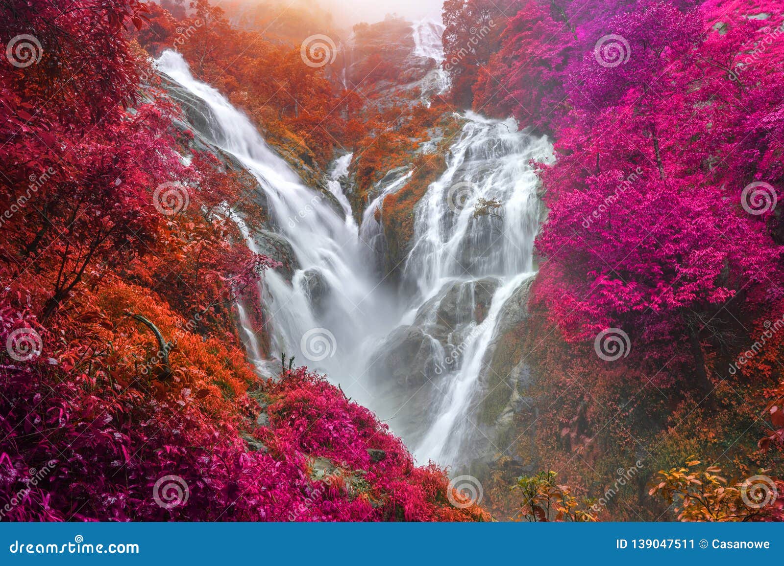 Pi Tu Gro Waterfall Is Often Called The Heart Shaped Waterfalls Umphang ...