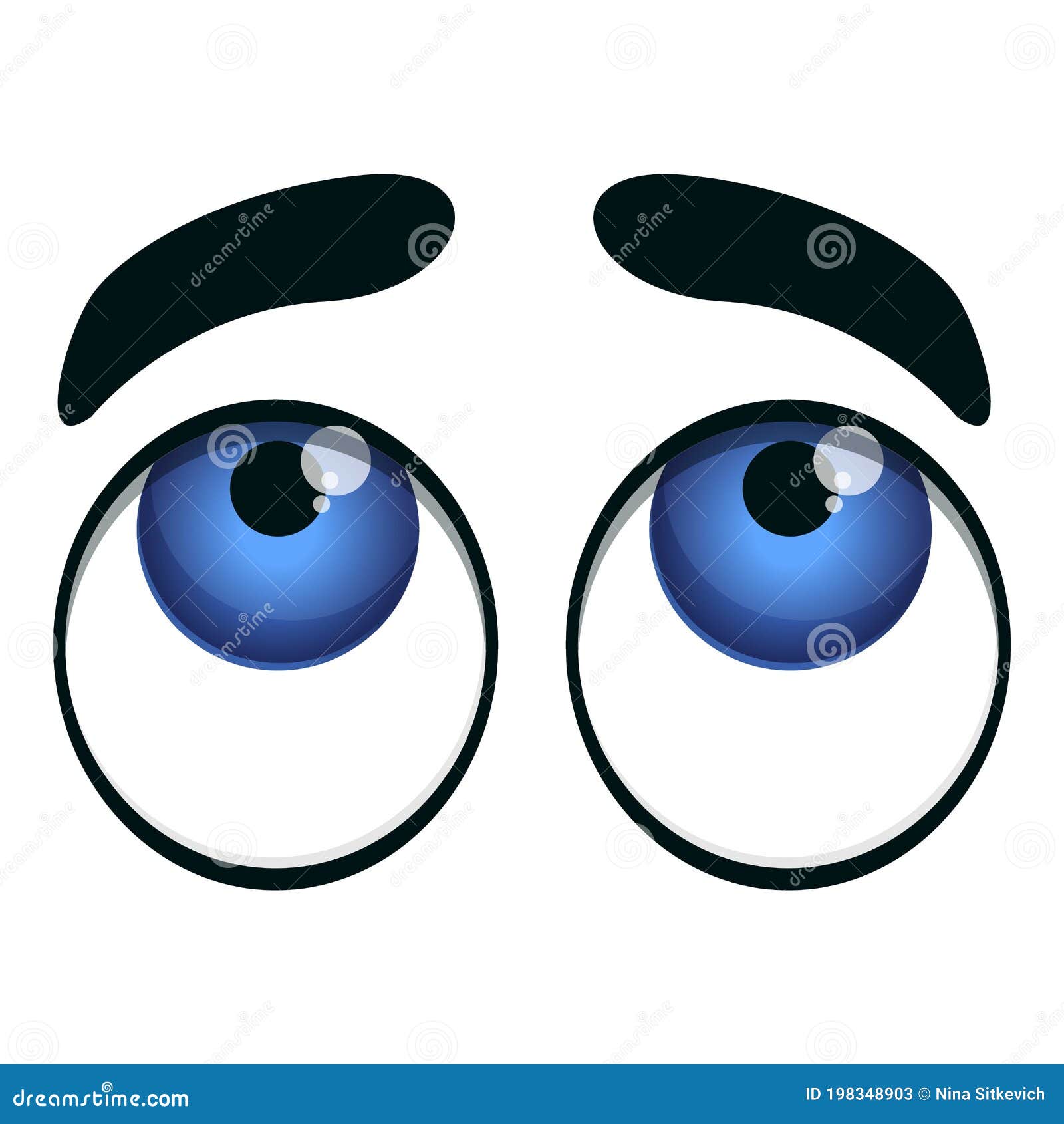 Pity Eyes Icon, Cartoon Style Stock Vector - Illustration of entreat ...