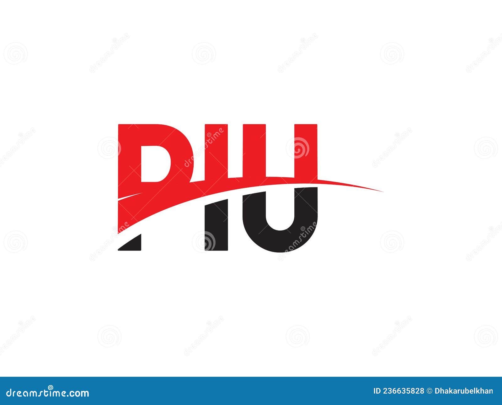 PIU Letter Initial Logo Design Vector Illustration Stock Vector ...