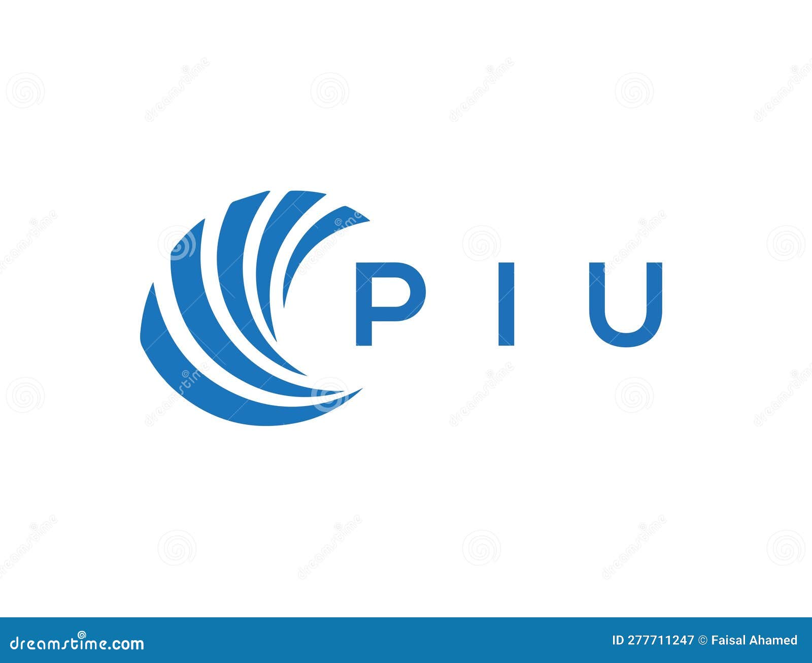 PIU Letter Logo Design on White Background. PIU Creative Circle Letter ...
