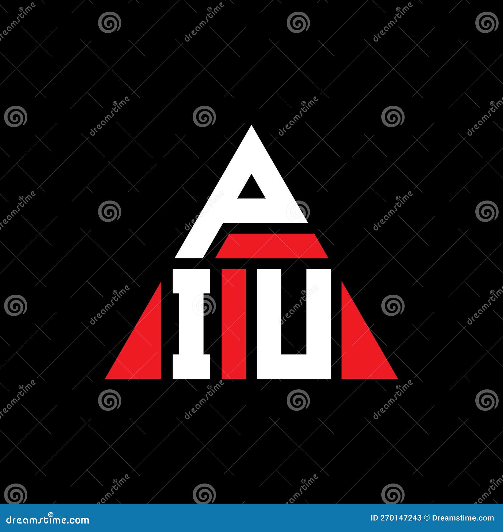 PIU Triangle Letter Logo Design with Triangle Shape. PIU Triangle Logo ...