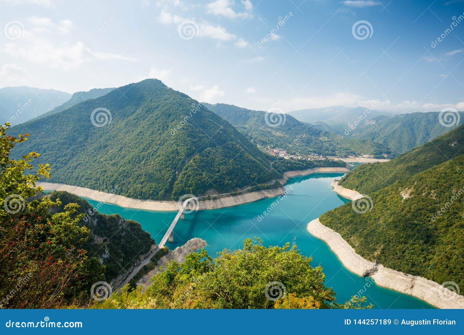 Piva lake, Montenegro stock image. Image of landscape - 144257189