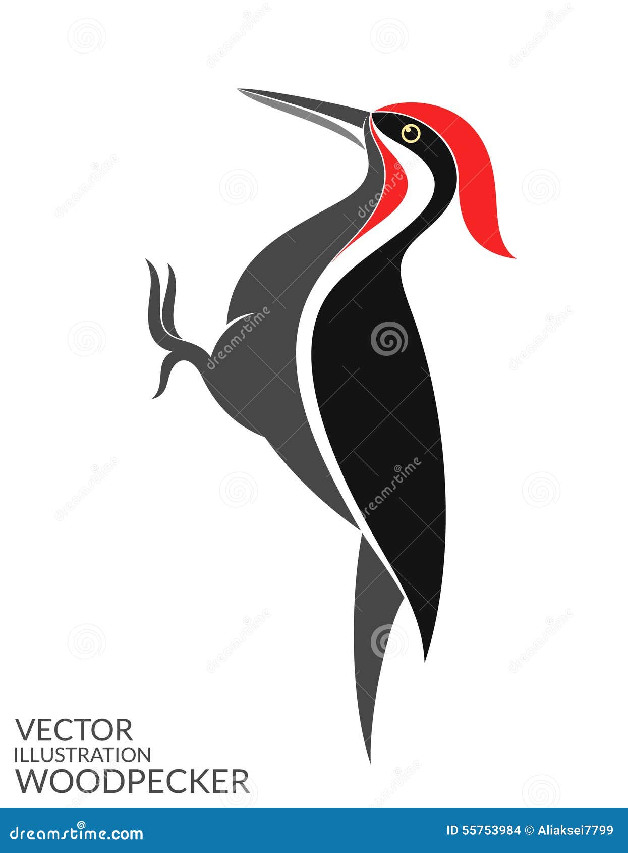 Pivert illustration de vecteur. Illustration du noir - 55753984