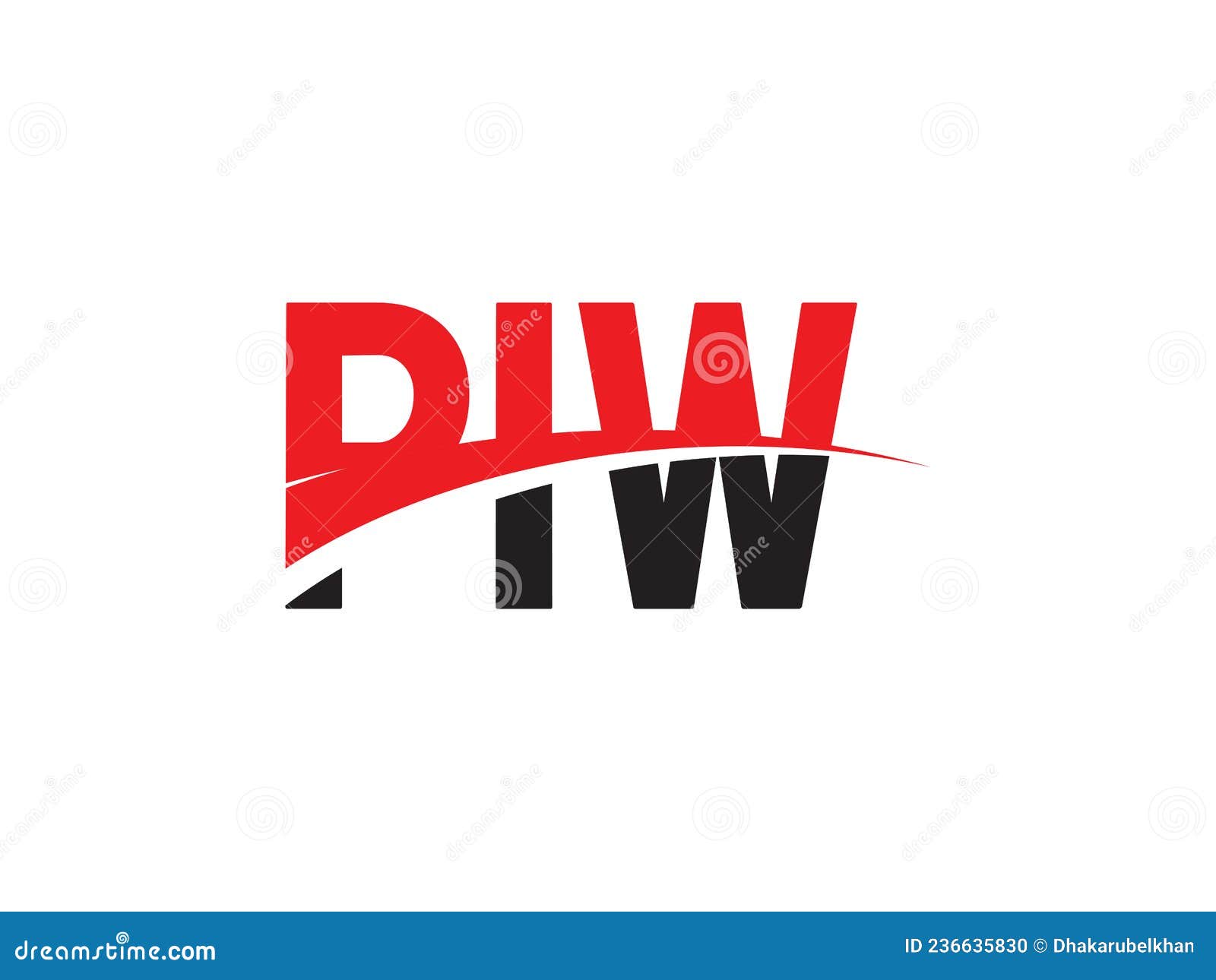 PIW Letter Initial Logo Design Vector Illustration Stock Vector ...