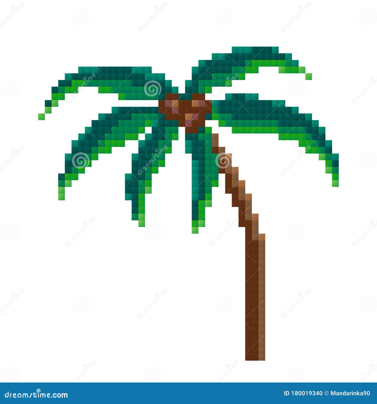 Pixel Palm, Pixel Art. Vector Illustration Stock Vector - Illustration ...
