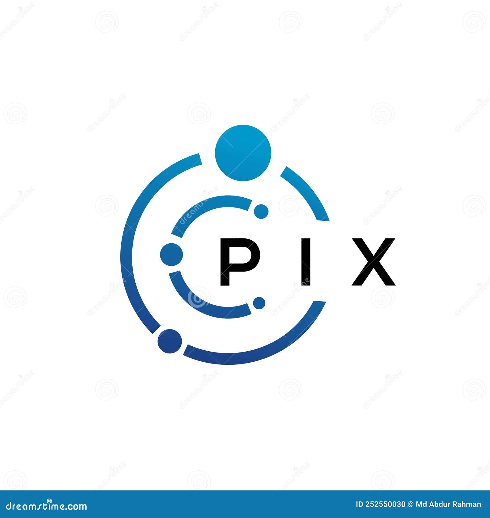 PIX Letter Technology Logo Design On White Background. PIX Creative ...