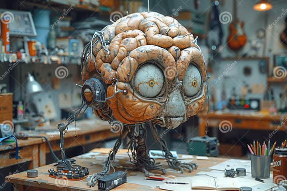 Pixar Style Brain Evolution Illustration Portraying the Intricate ...