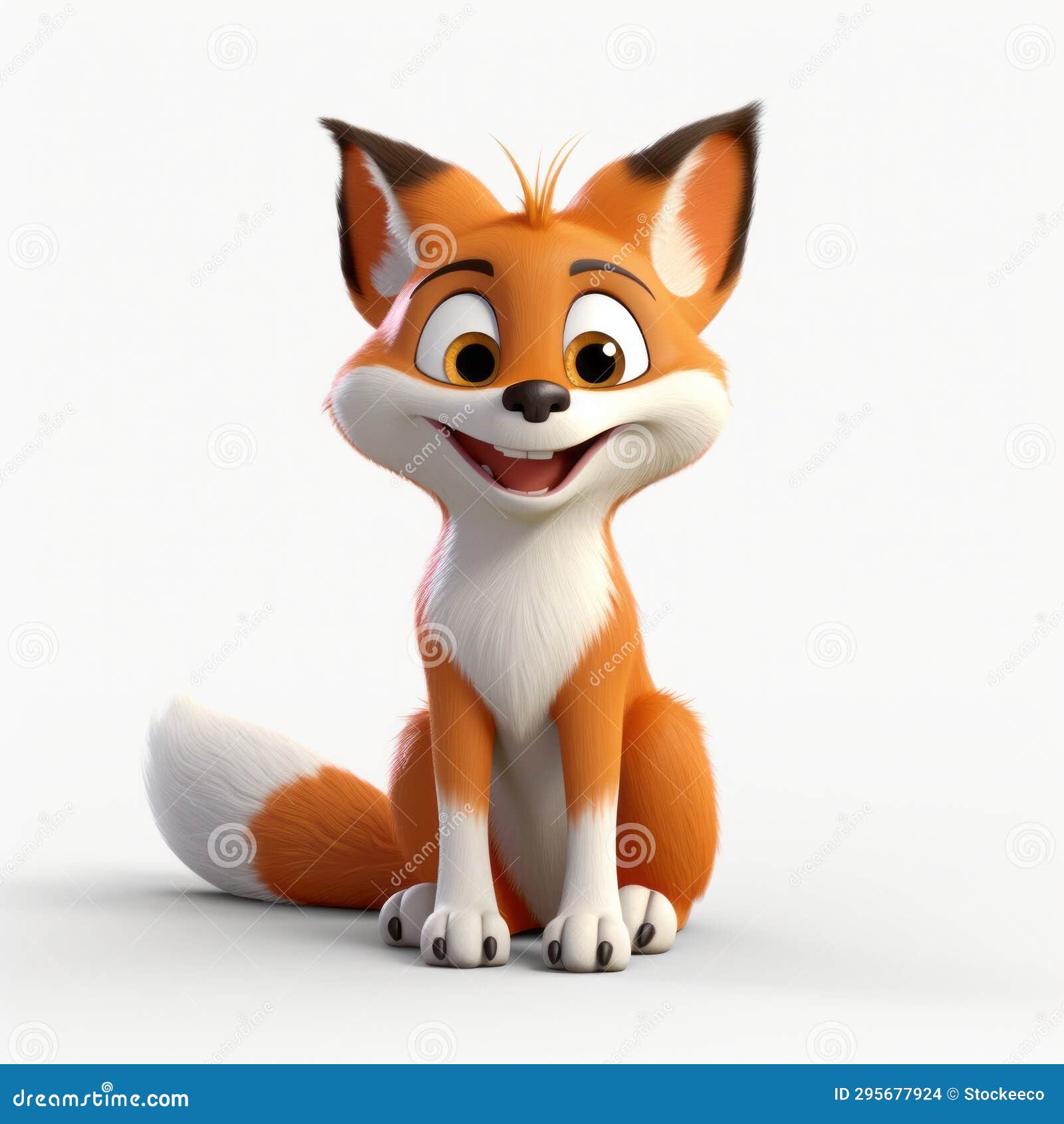 Pixar-style Fox Character 3d Illustration in High Resolution Stock ...