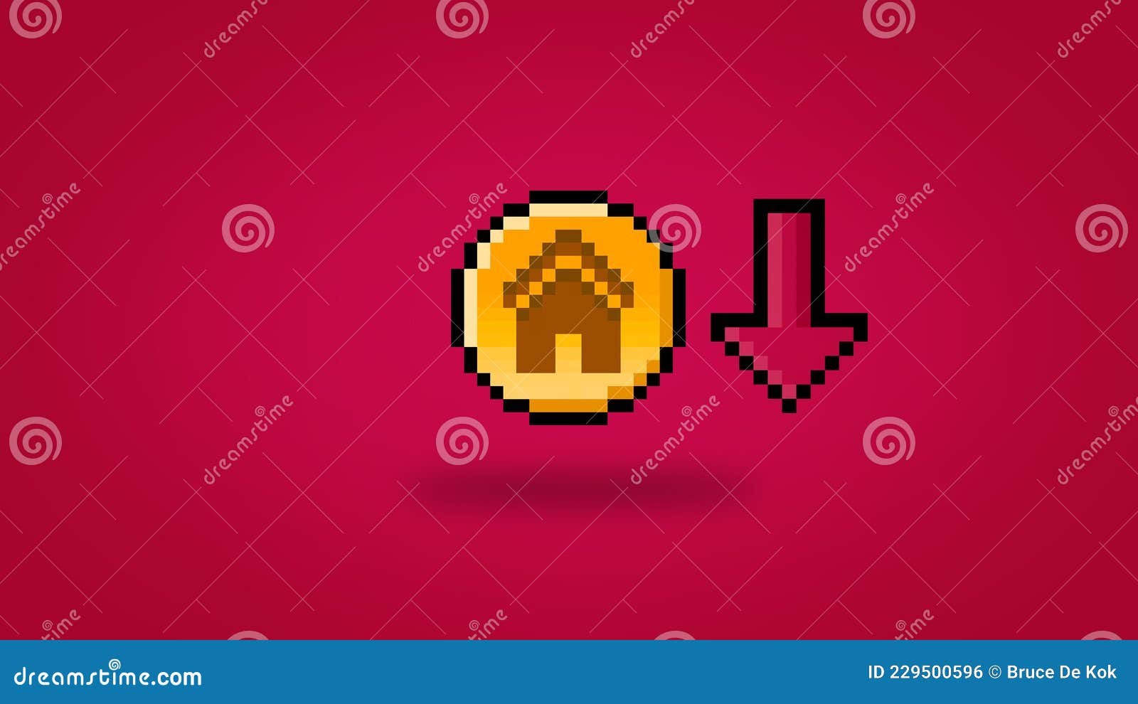 Pixe 8 Bit Housing Coin Decreasing In Value - High Res 4k Background ...