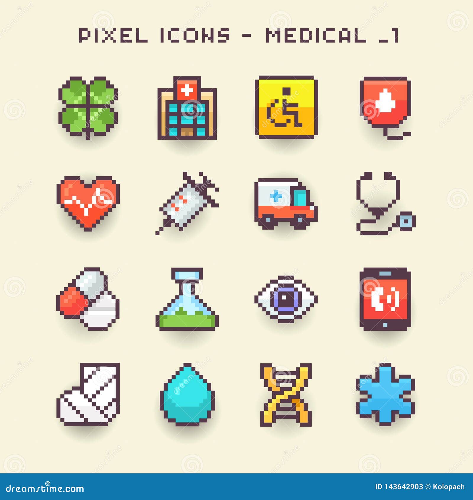 Pixel 1 ícone-médico ilustração do vetor. Ilustração de olho - 143642903